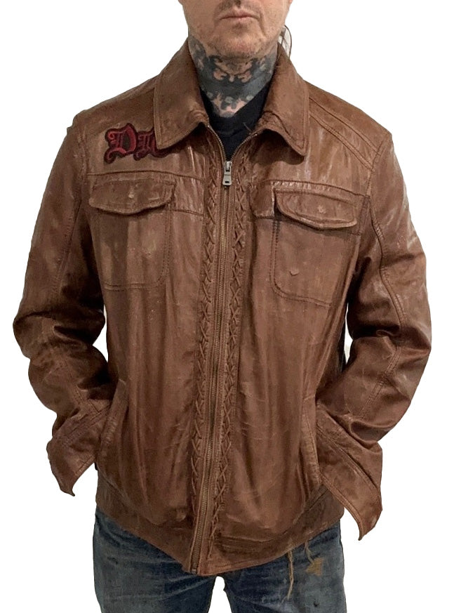 COWBOYS & DEMONS- "WHISKEY" Brown Leather Jacket – J. Ransom LA