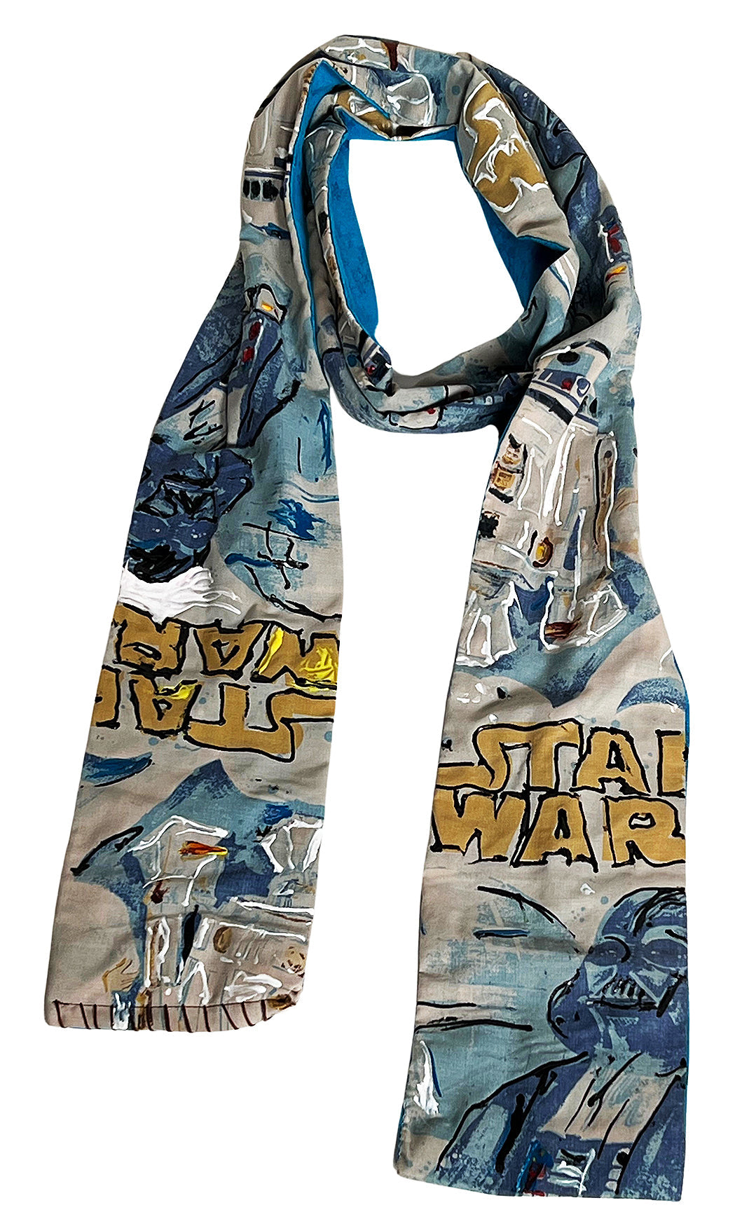 COWBOYS and DEMONS - "STAR WARS" SCARF with Hand Applied Acrylic Accen ...